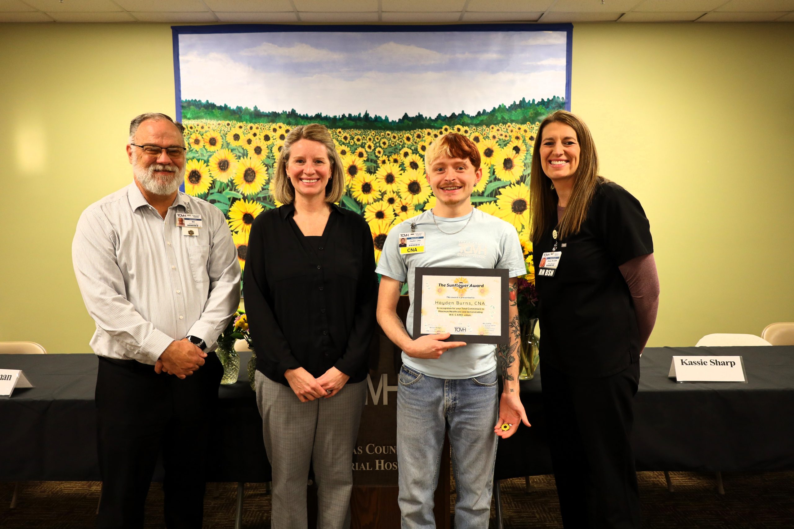 Sunflower Award Given at Hospital | Texas County Memorial Hospital